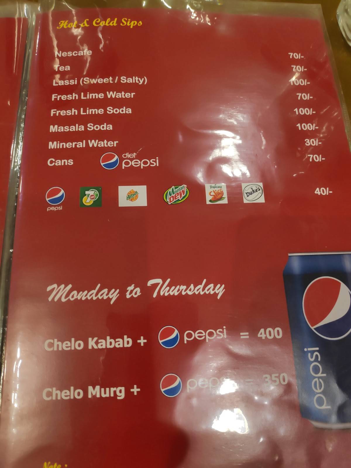 Menu at Blue Nile Restaurant, Pune, 102