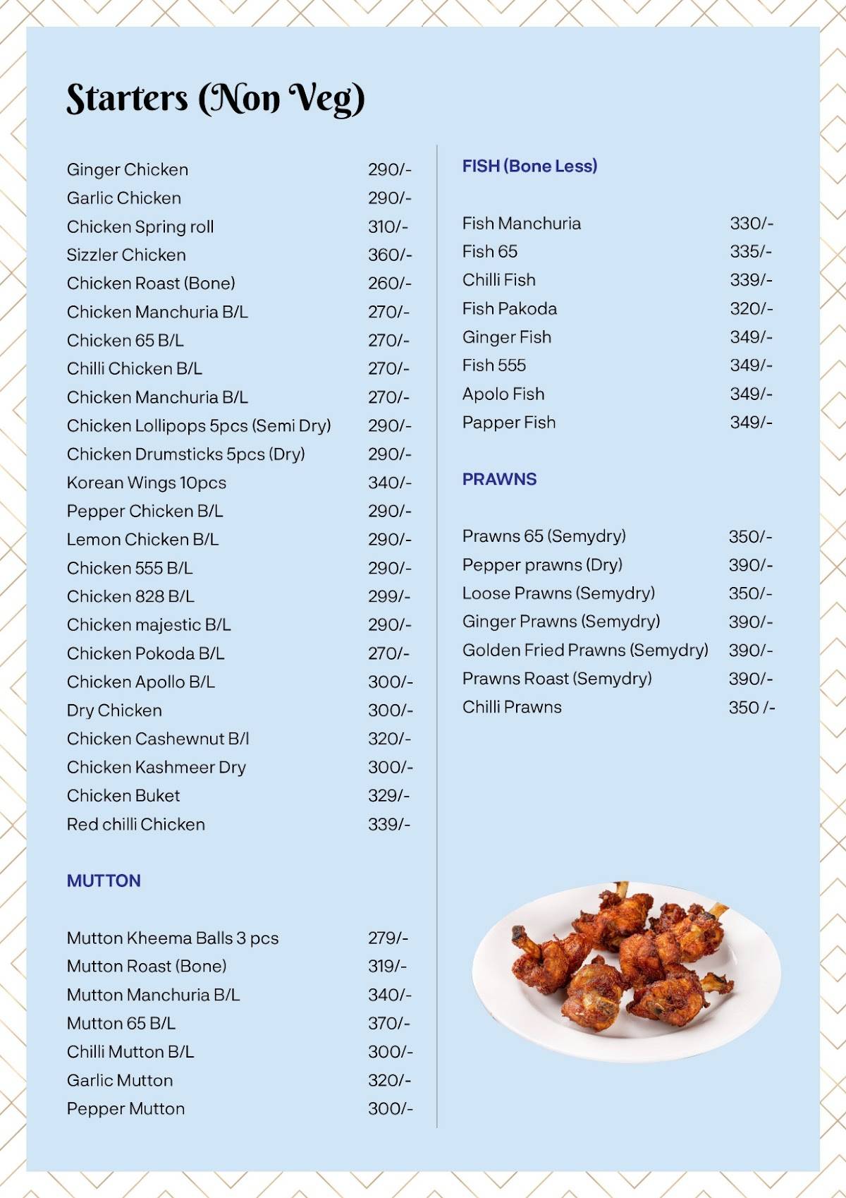 Menu at Blue Planet Restaurant & Cafe, India