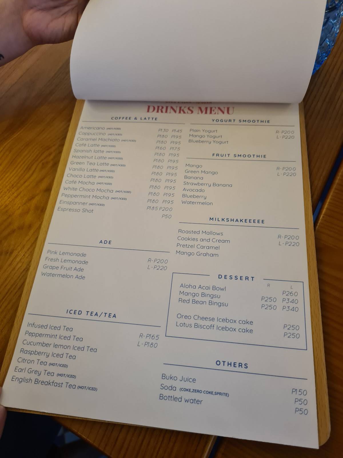 Menu at Blue Shaka Cafe & Bar, Mabalacat, Zone