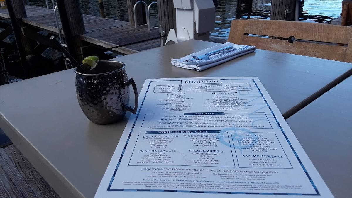 Menu at Boatyard pub & bar, Fort Lauderdale, SE 17th St