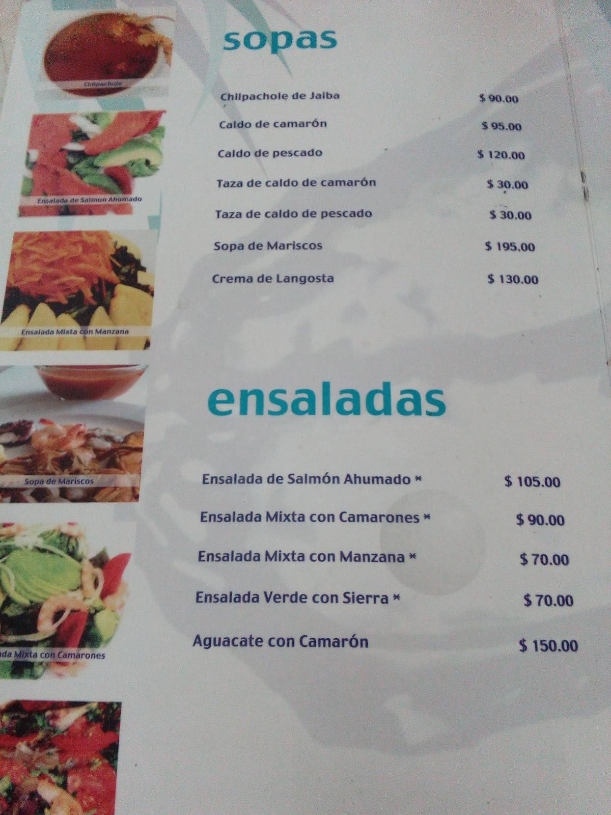 Carta del restaurante Boca del Rio, Ciudad del México, Av. Ribera del ...