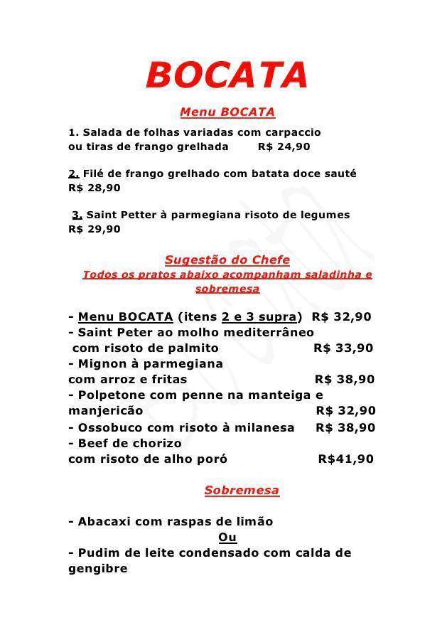 Menu em Bocata Restaurante e Bar, Campinas