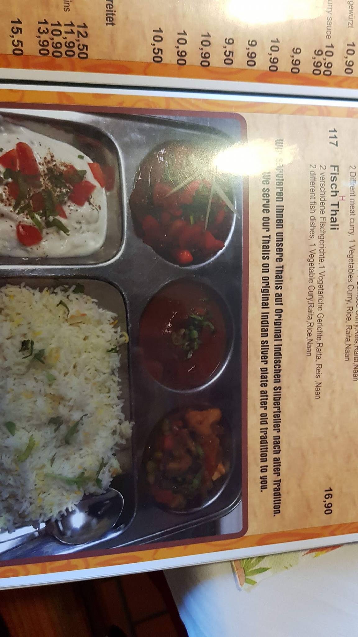 Speisekarte von Bombay Curry restaurant, Bielefeld