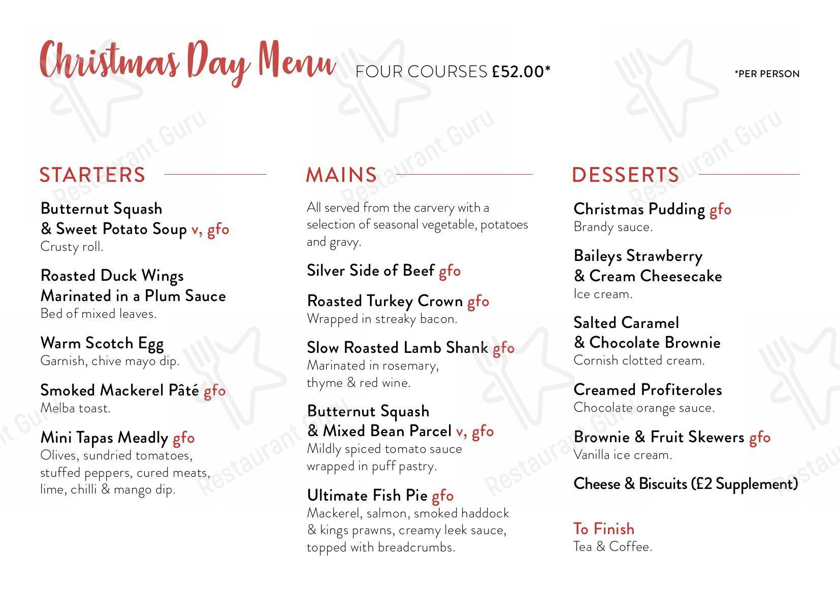 Menu at Borough Arms, Bodmin pub & bar, Bodmin