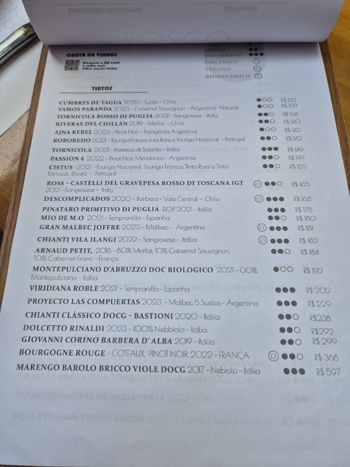 Menu em Bosco Restaurante, São Paulo