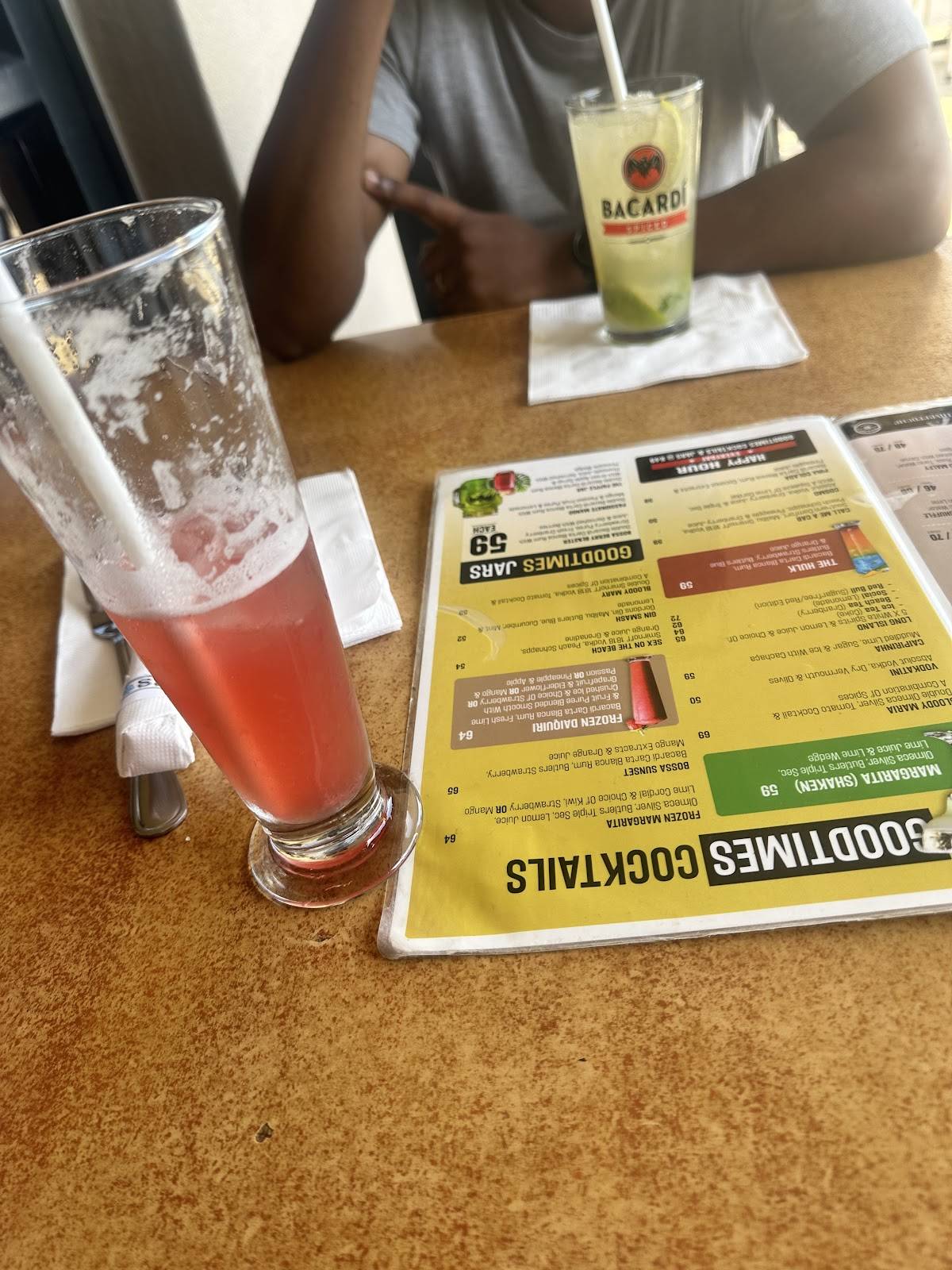 Menu at Bossa Tyger Falls restaurant, Cape Town, Shop 2
