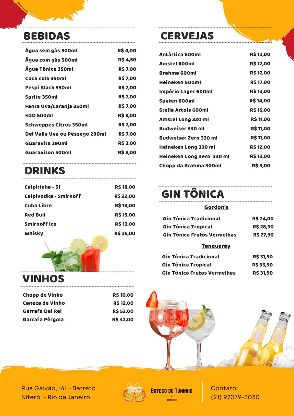 Menu em Boteco do Tuninho restaurante, Niterói