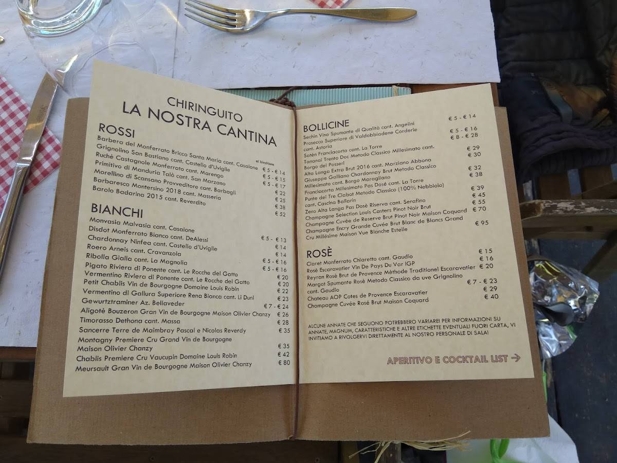 Menu da Le Braci ristorante, Bozzole, Via Carlo Noè 34