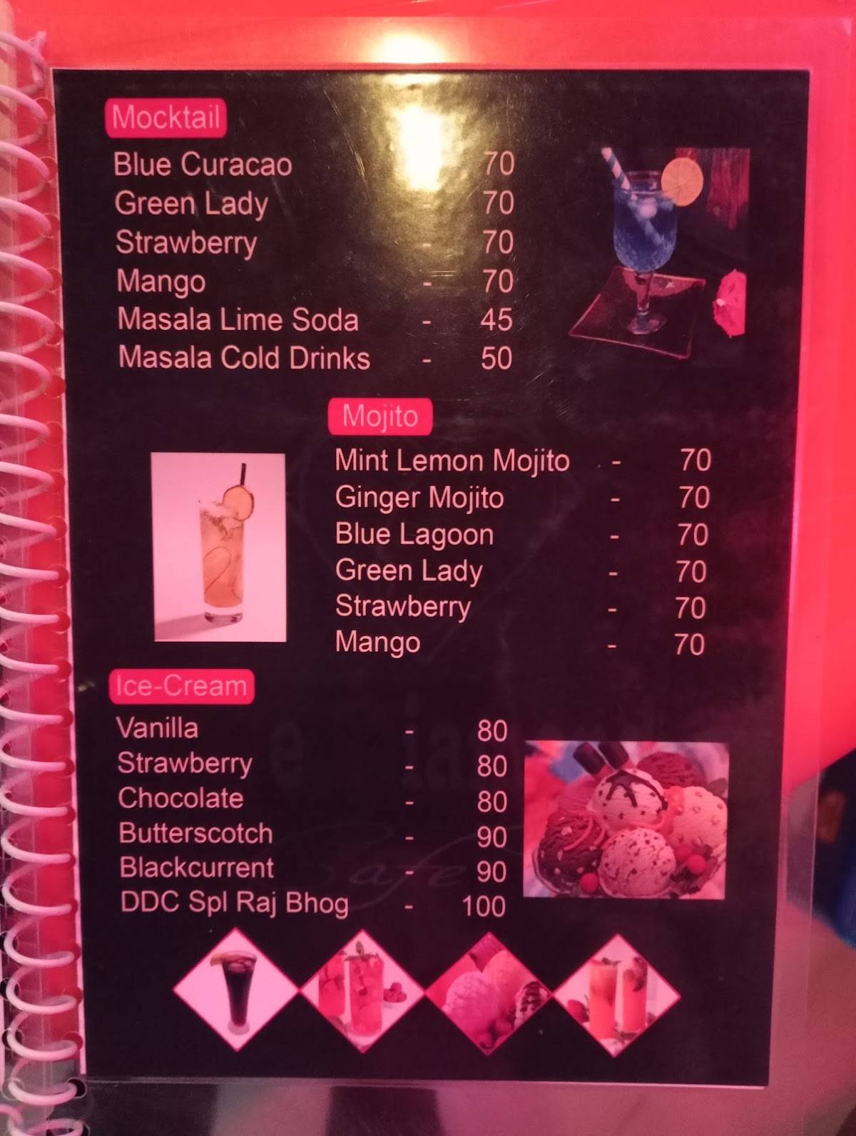 Menu at De Diamond Cafe, Brahmapur