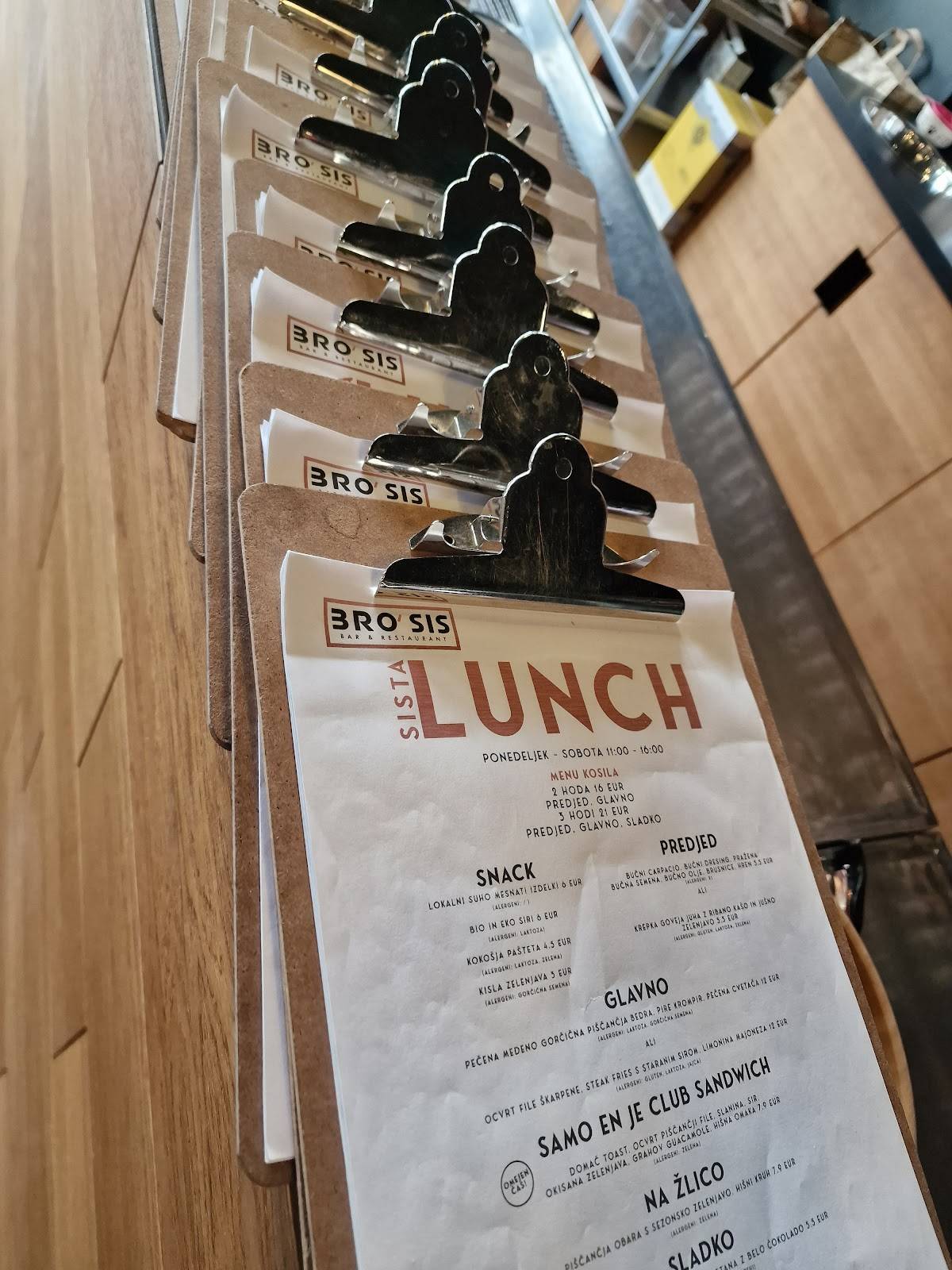Speisekarte von Bro'Sis Bar & Restaurant, Maribor