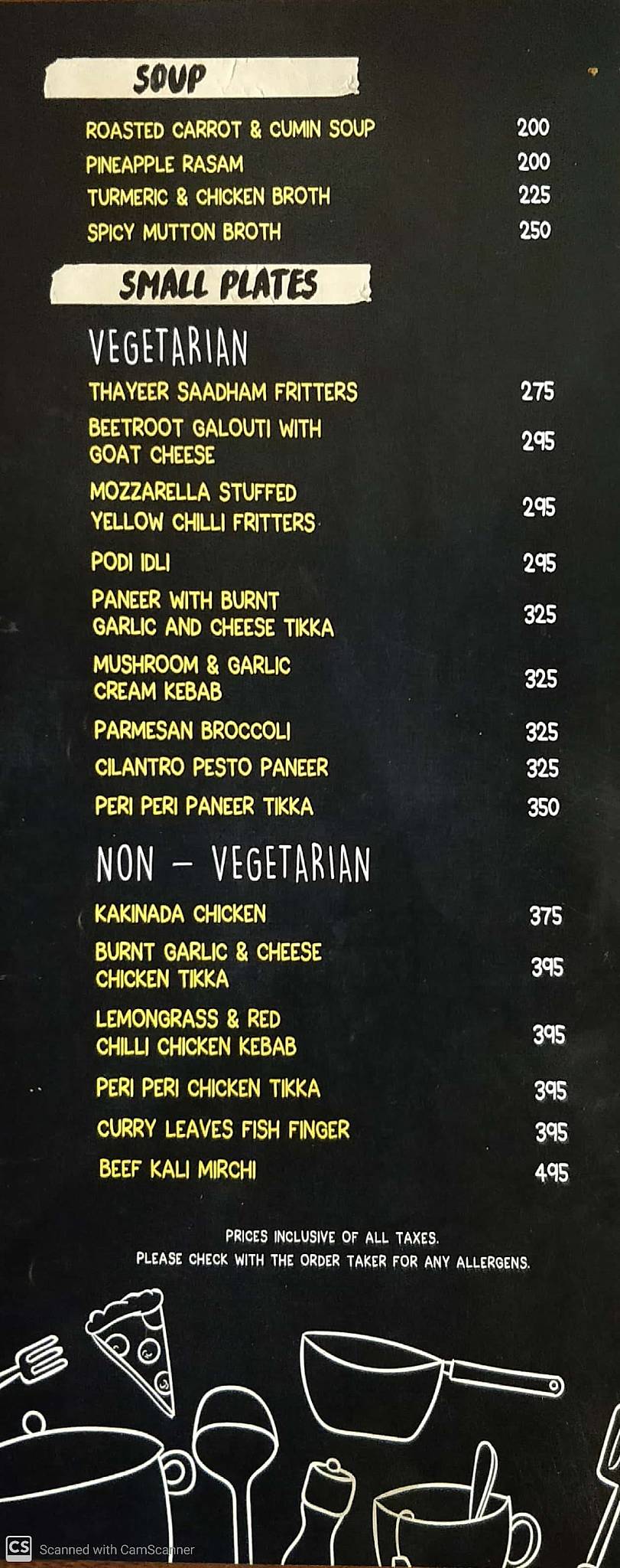Menu at Broken Bridge Cafe Indian Restaurant, Chennai