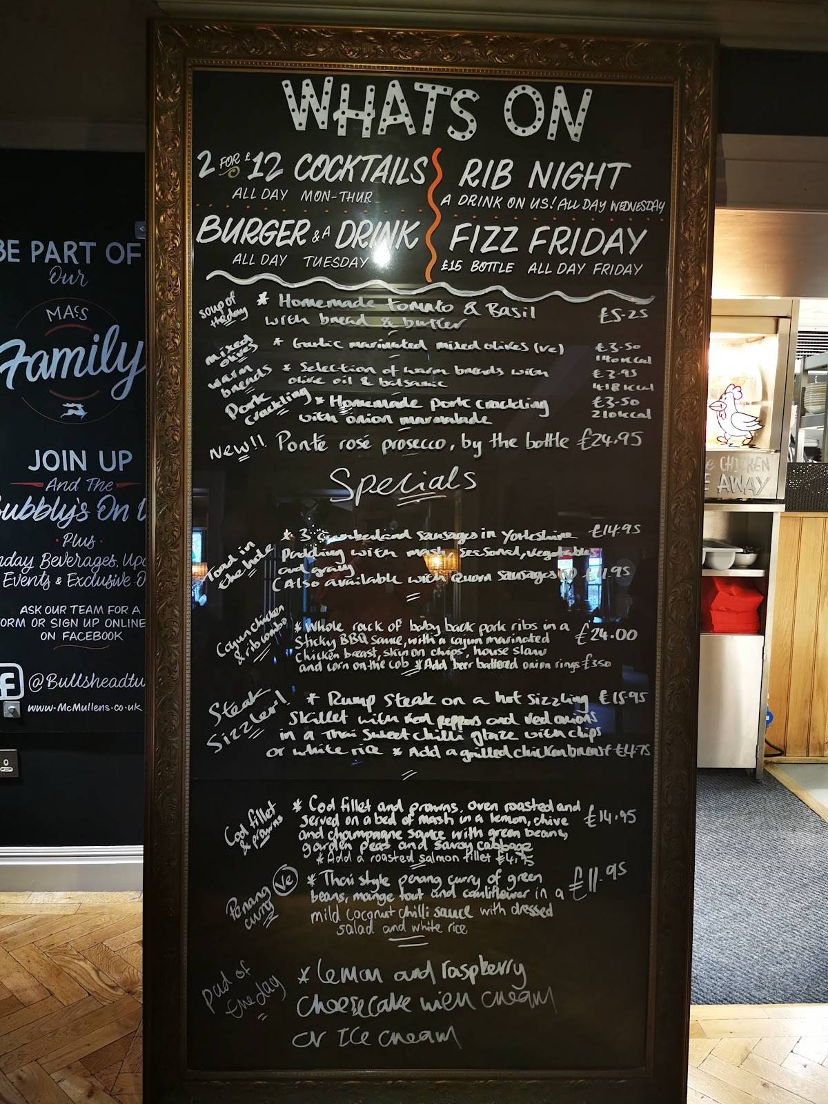 Menu at Bulls Head pub & bar, Broxbourne, High Rd Turnford
