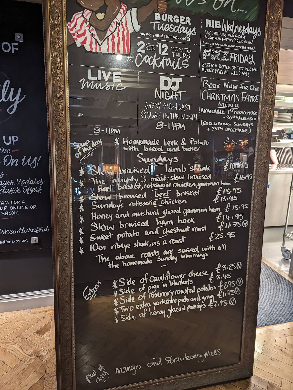 Menu at Bulls Head pub & bar, Broxbourne, High Rd Turnford