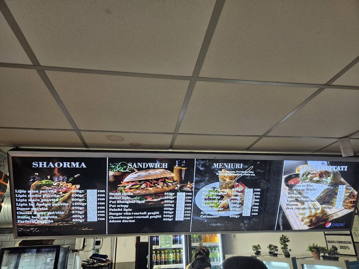 Menu at Doner Kebab by Chef Nicu Balş, Bucharest, Bulevardul Camil Ressu 70
