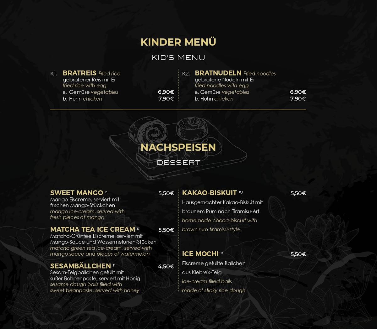 Speisekarte von Buddha Lounge Flensburg restaurant, Flensburg