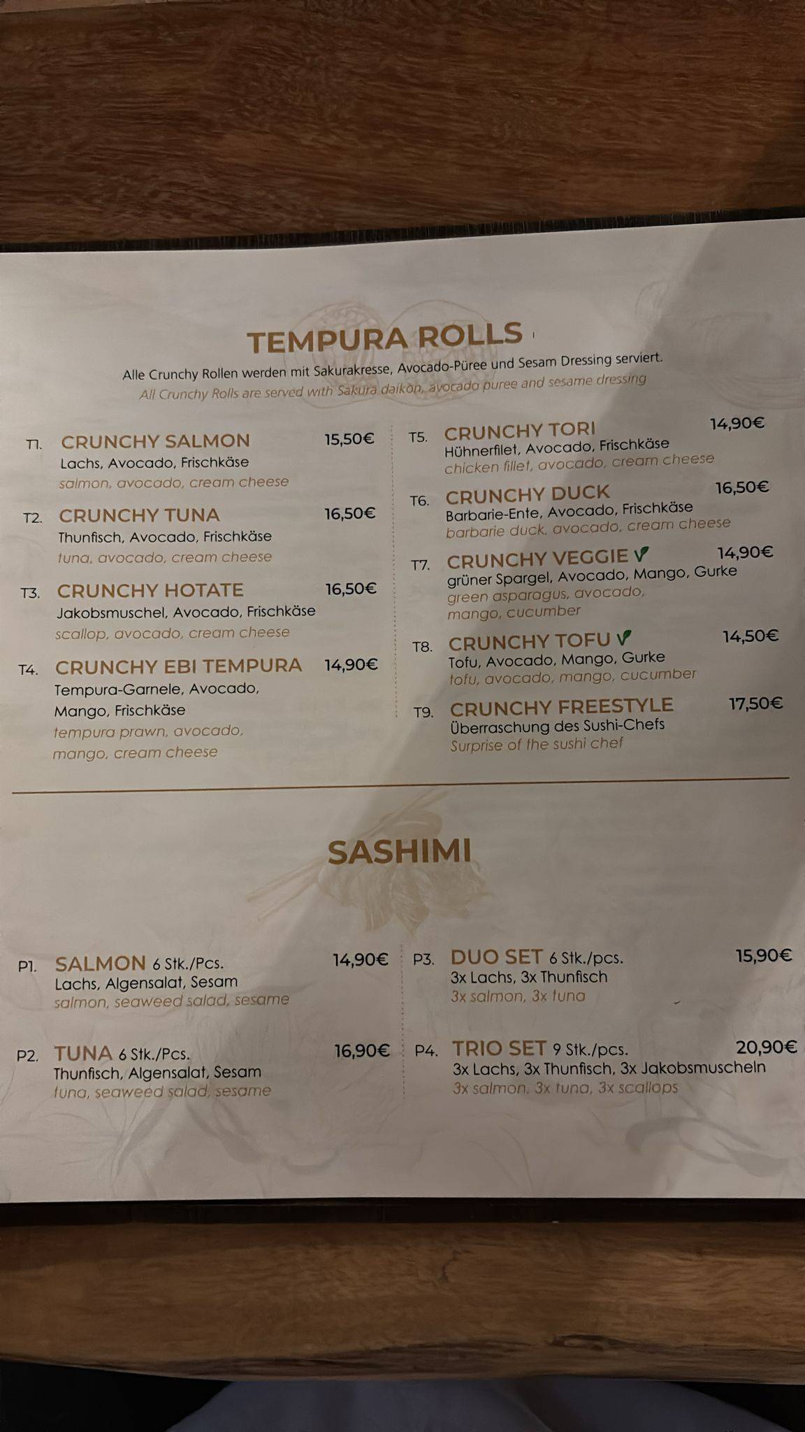 Speisekarte von Buddha Lounge restaurant, Flensburg
