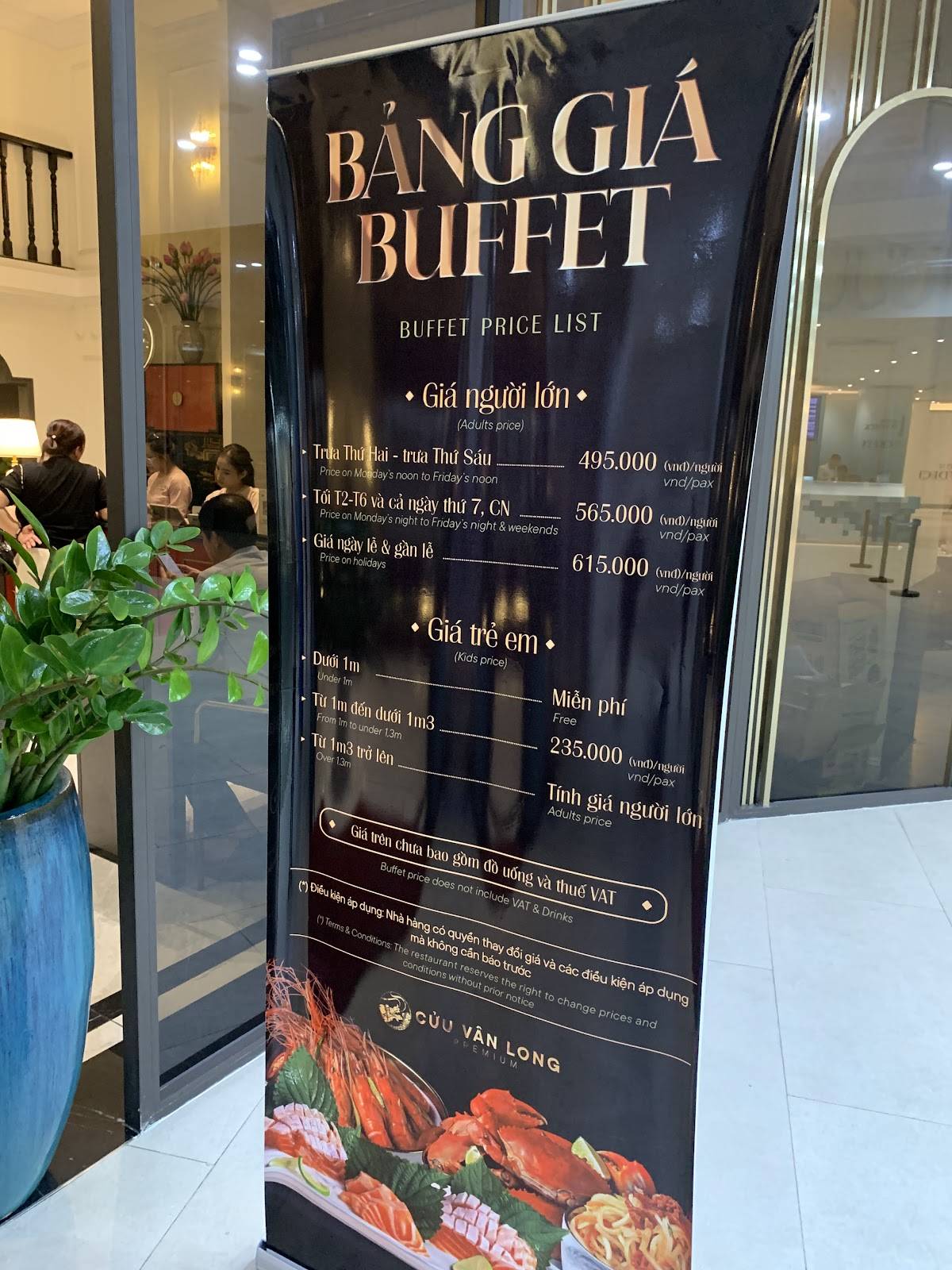 Menu at Buffet Cửu Vân Long Premium - Bitexco Sài Gòn restaurant, Ho ...
