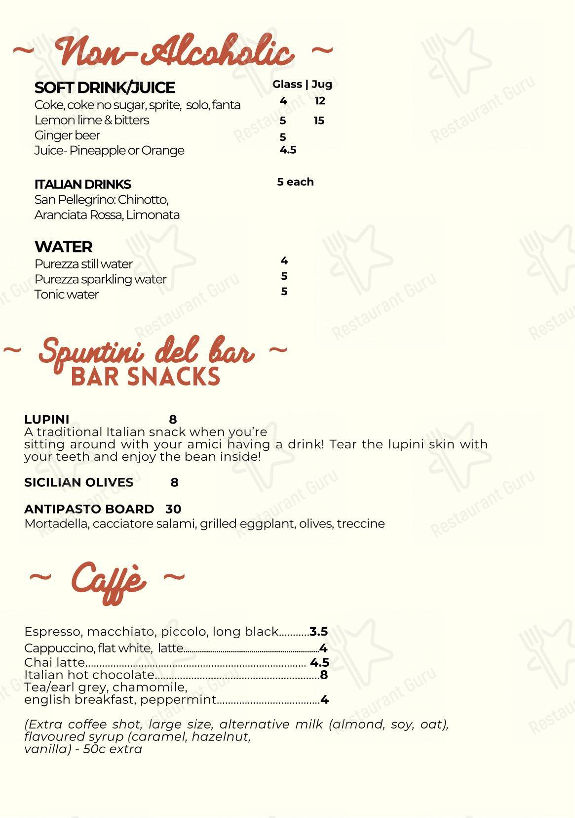 Menu at Buon Appetit restaurant, Camden