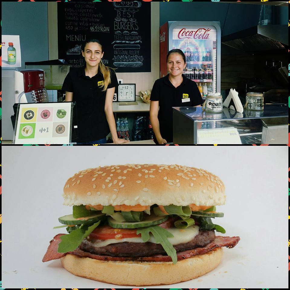Speisekarte von Burger Box, Bukarest