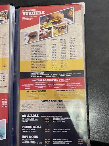 Menu at Burger Box Roadhouse pub & bar, Pretoria, 117 WF Nkomo St