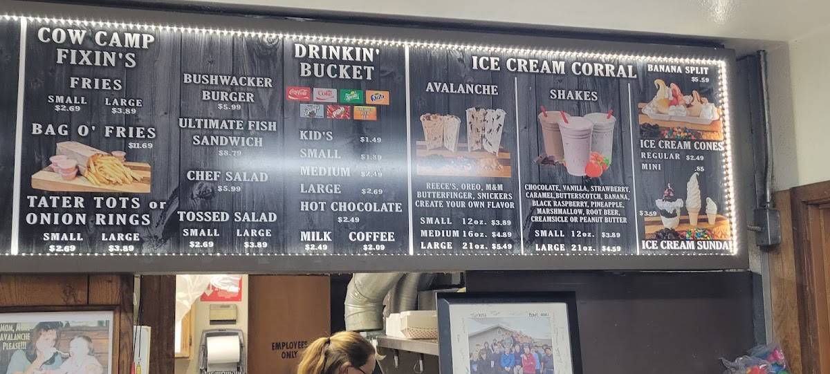 Menu at Burger Ranch of Selah restaurant, Selah, 9 S 1st St