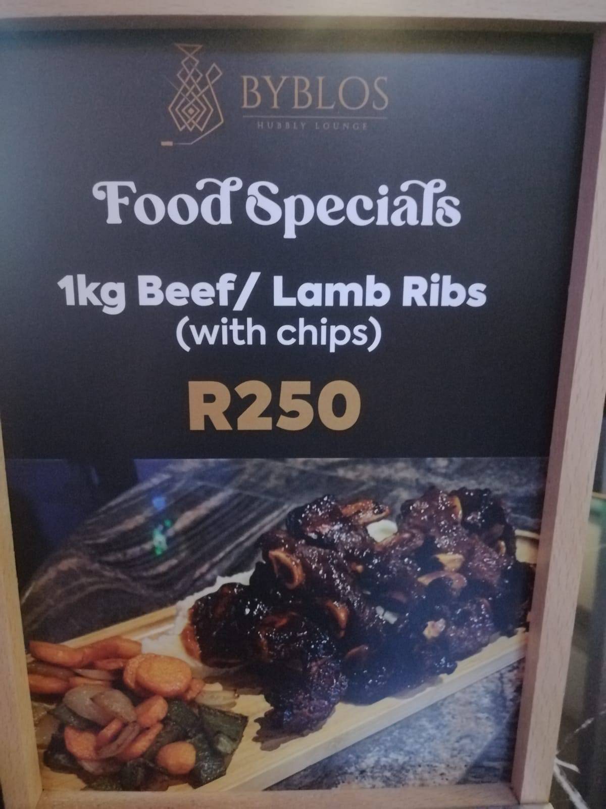 Menu at Byblos Hubbly Lounge restaurant, Sandton, Corner 9th Ave