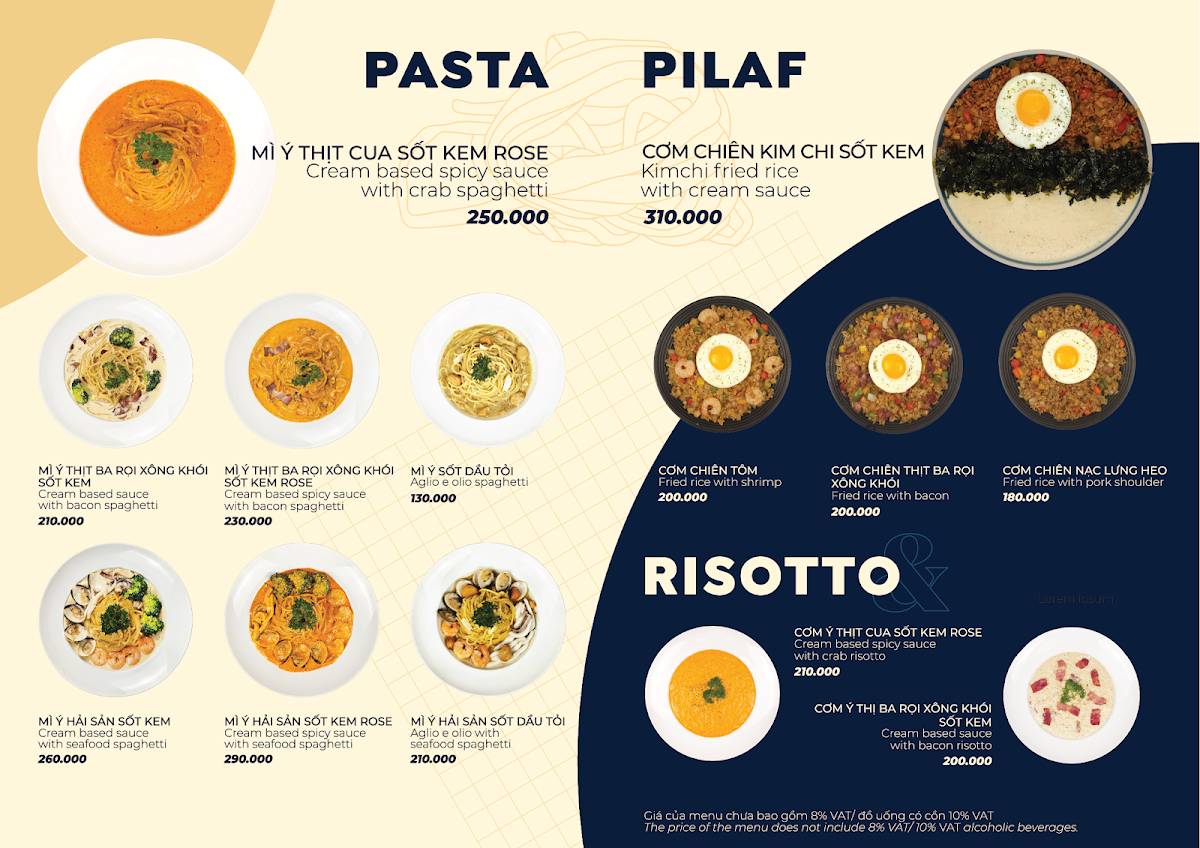 Menu at CHIIK Steak & Pasta Thảo Điền Quận 2 restaurant, Ho Chi Minh City