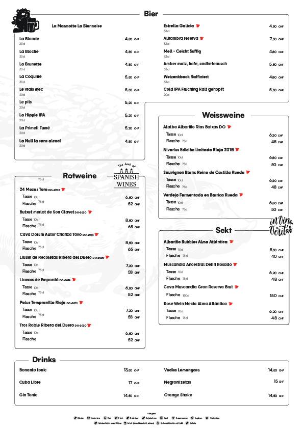 Menu at CICLO RESTAURANT, Biel/Bienne