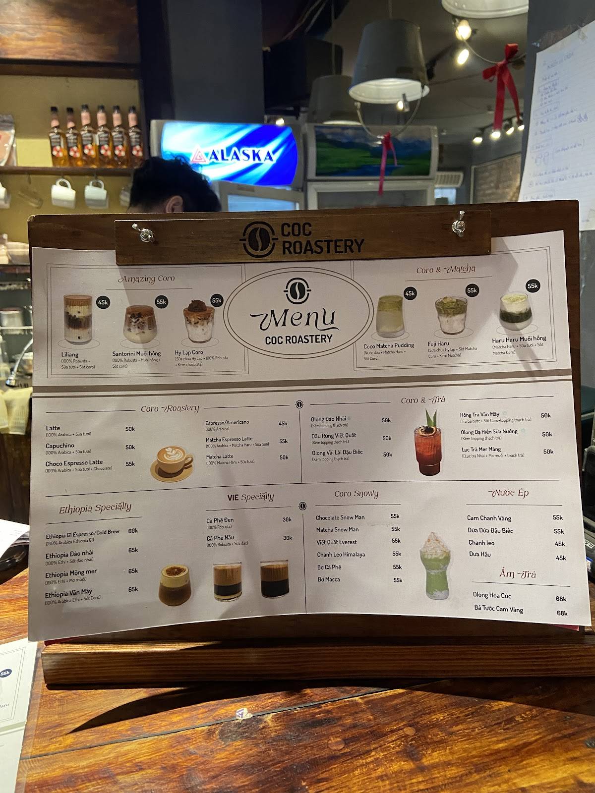 Menu at COC ROASTERY, Hanoi, 57 P. An Dương