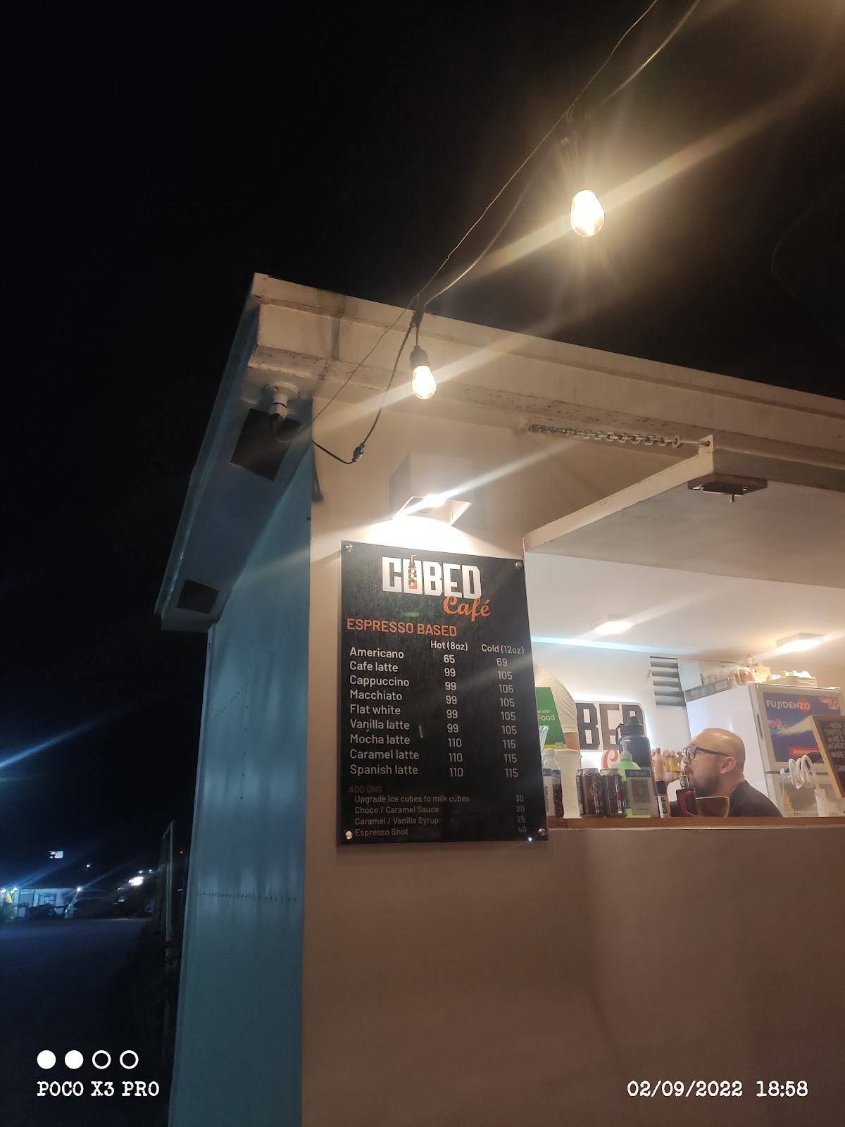 Menu at CUBED Café cafe, Naga