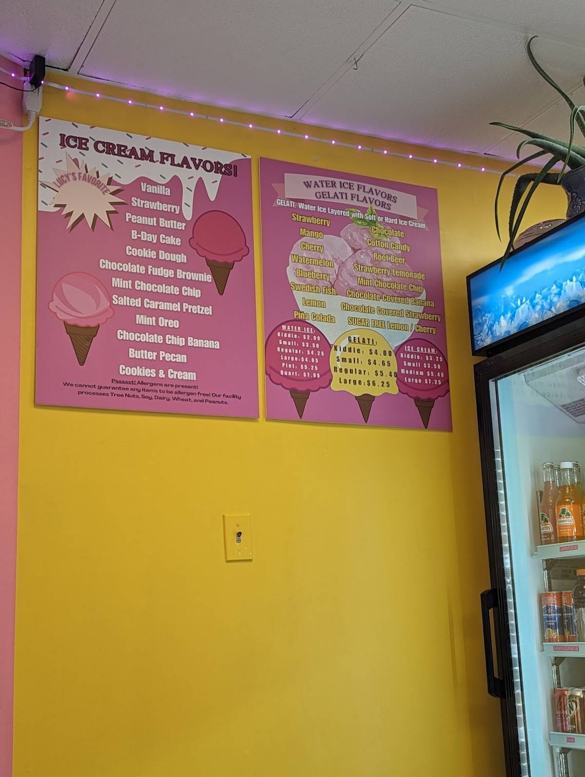 Menu at Cabana Water Ice Co, Collingswood, 552 Haddon Ave