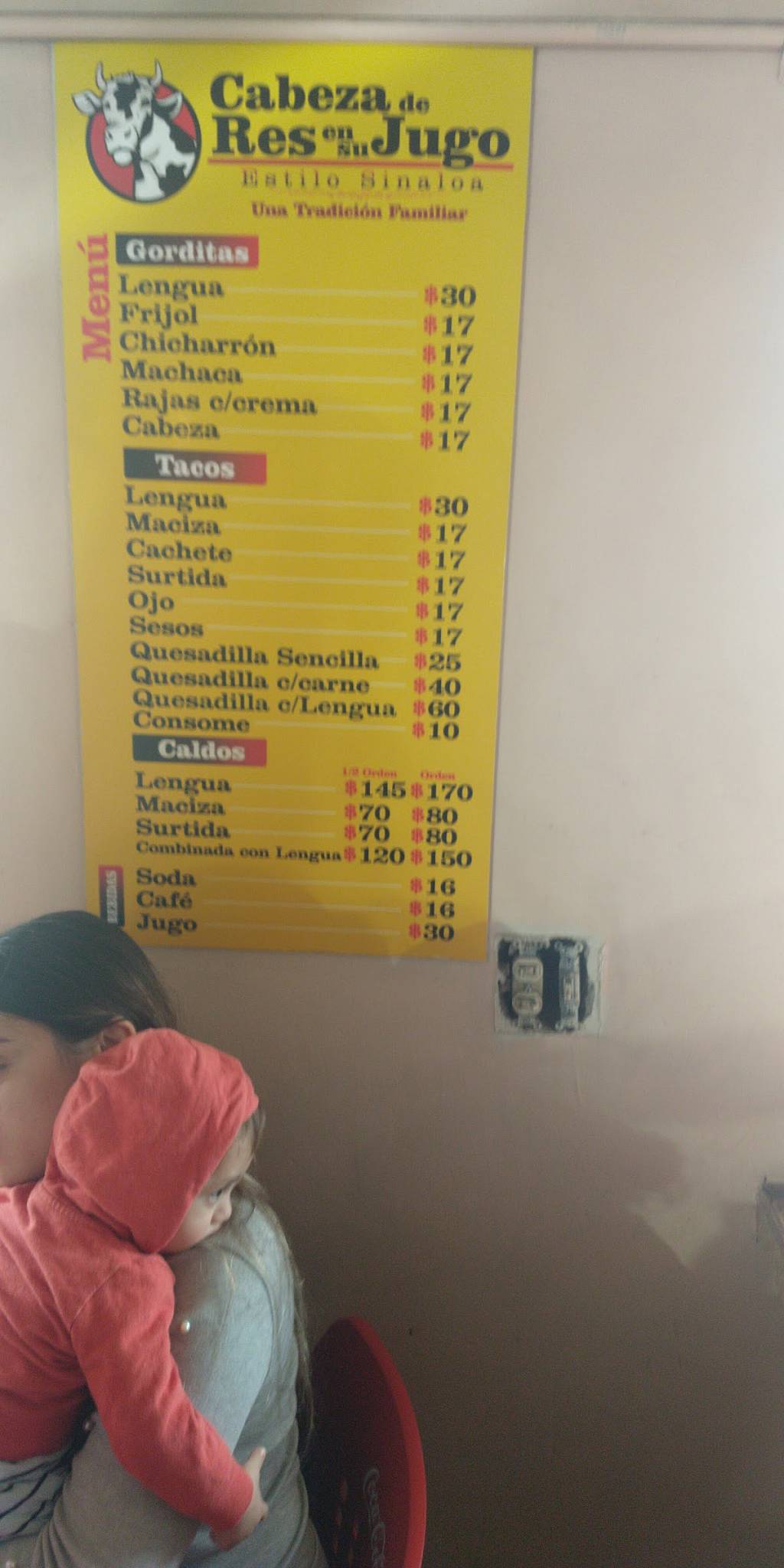 Carta del restaurante Cabeza del Res en su Jugo Estilo Sinaloa, Tijuana ...