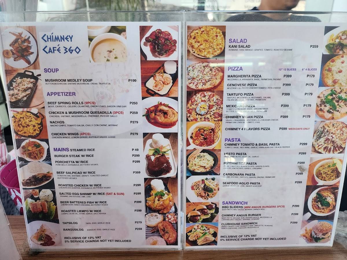 Menu at Art Sector Gallery and Chimney Cafe 360, Binangonan