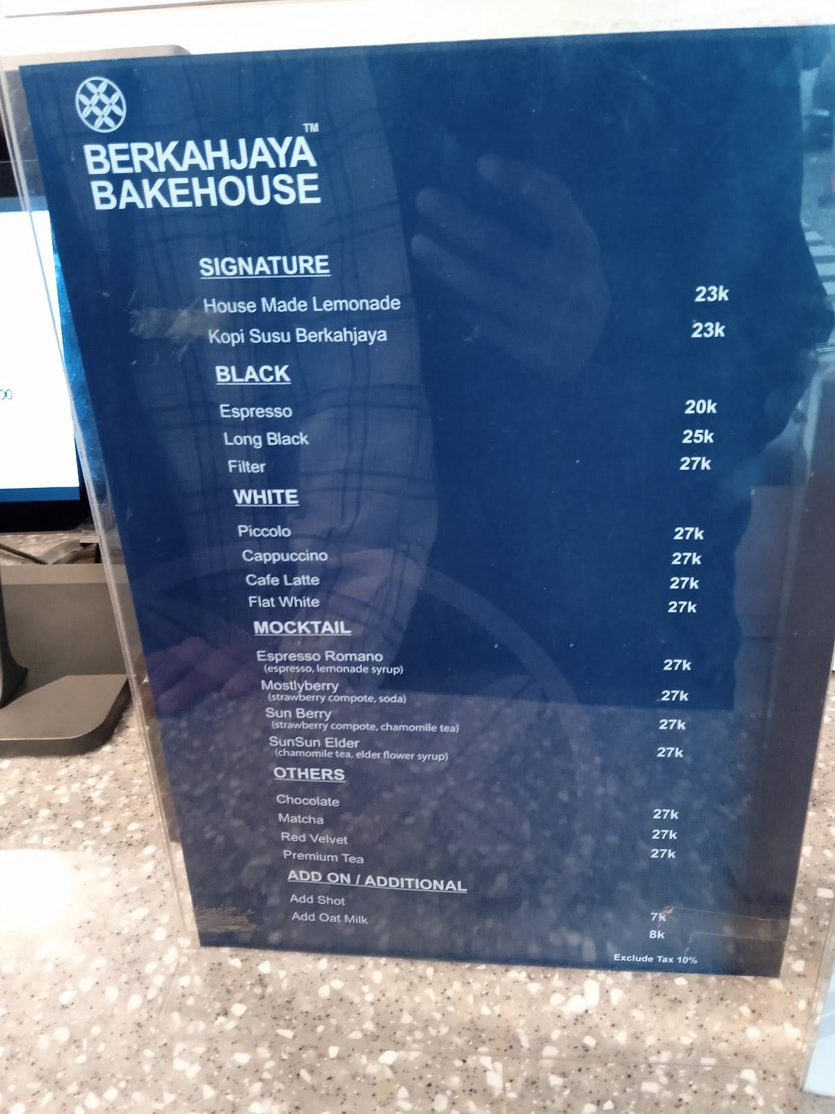 Menu at Berkahjaya Bakehouse cafe, Cirebon