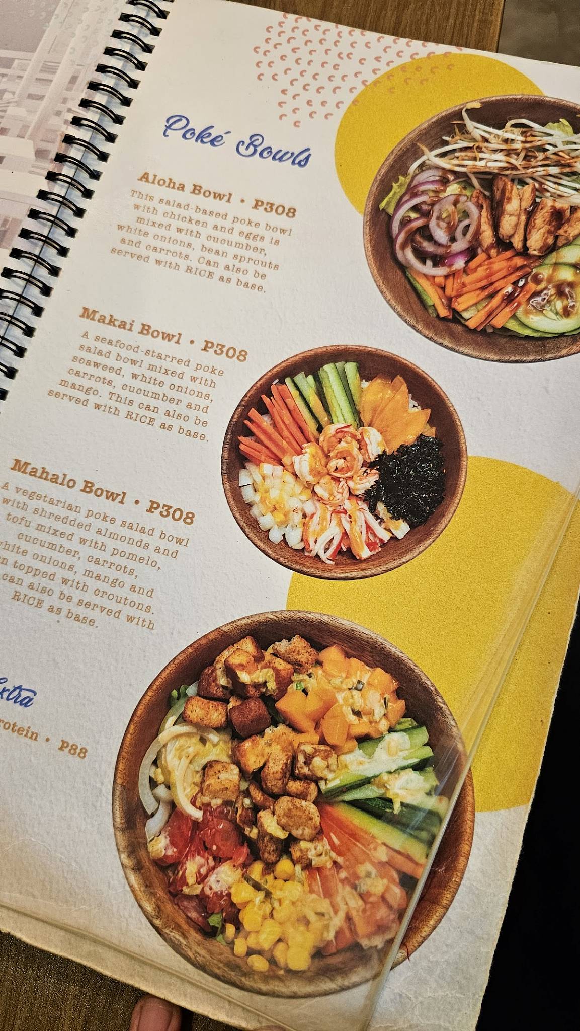 Menu at COOEE cafe, Cebu City