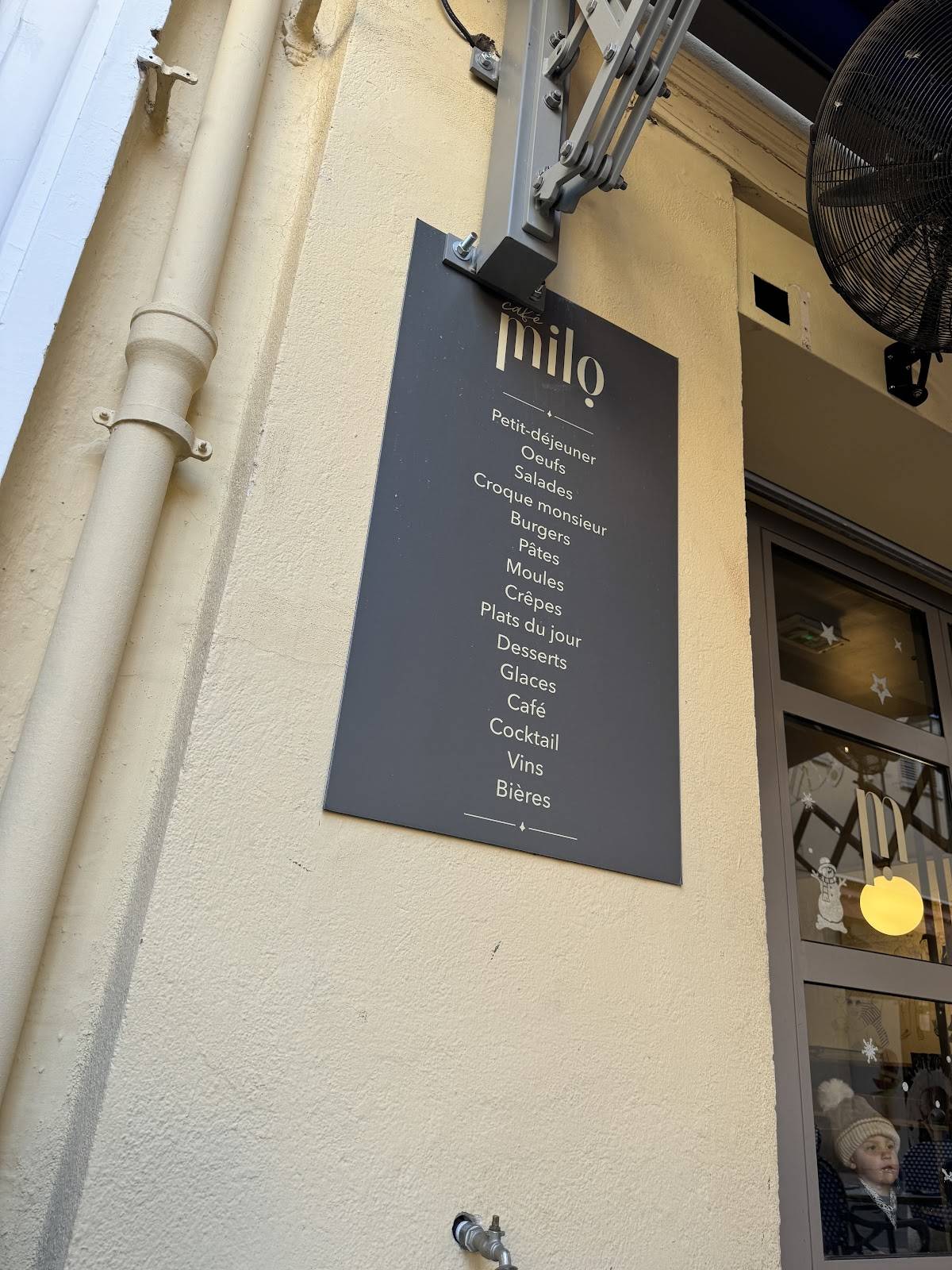 Menu au Café Milo, Antibes