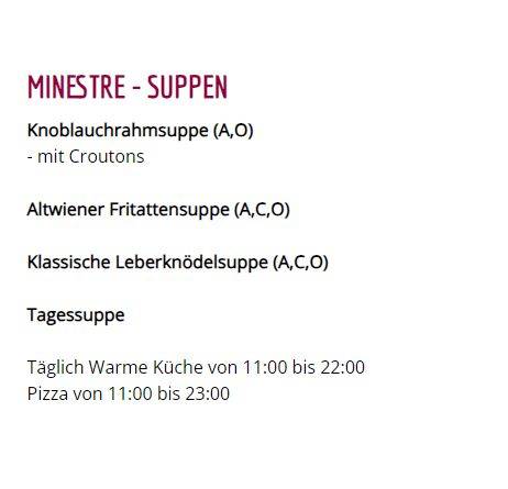 Speisekarte von Café Siebenbrunnen cafe, Wien, Reinprechtsdorfer Str. 29