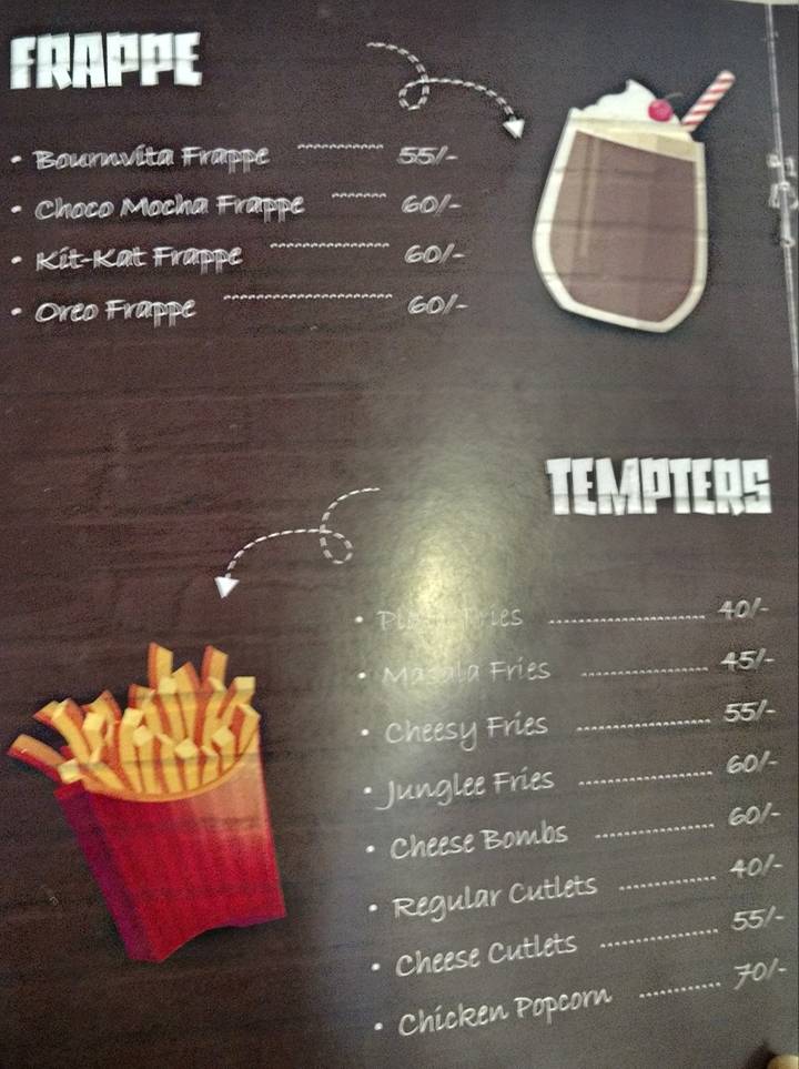 Menu at Café Crunch, Pune, FRM8+V9M