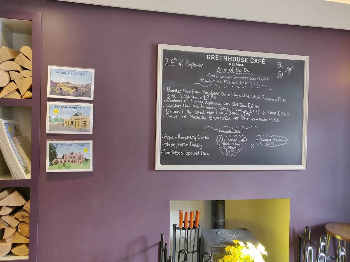 Menu at Greenhouse Cafe Melrose, Melrose