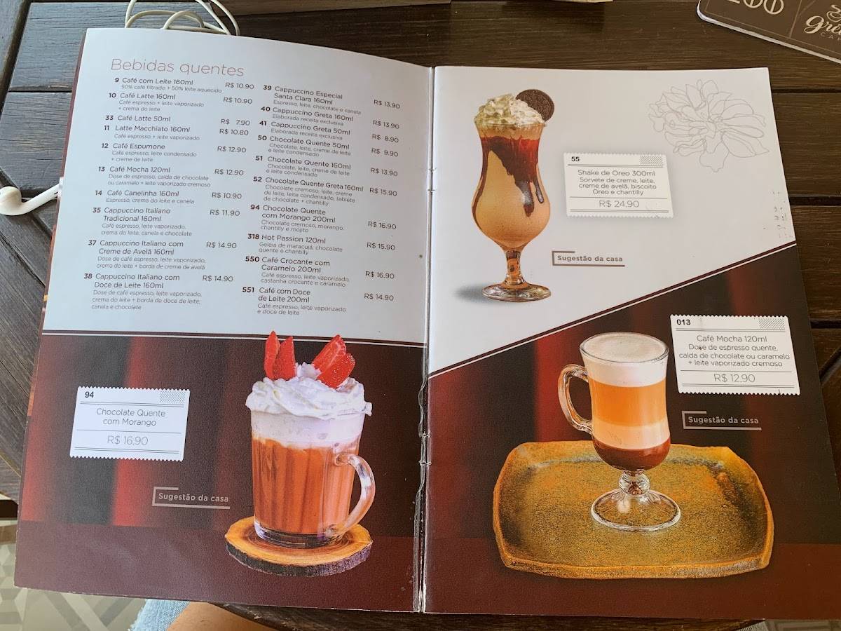 Menu em Greta Café, Fortaleza