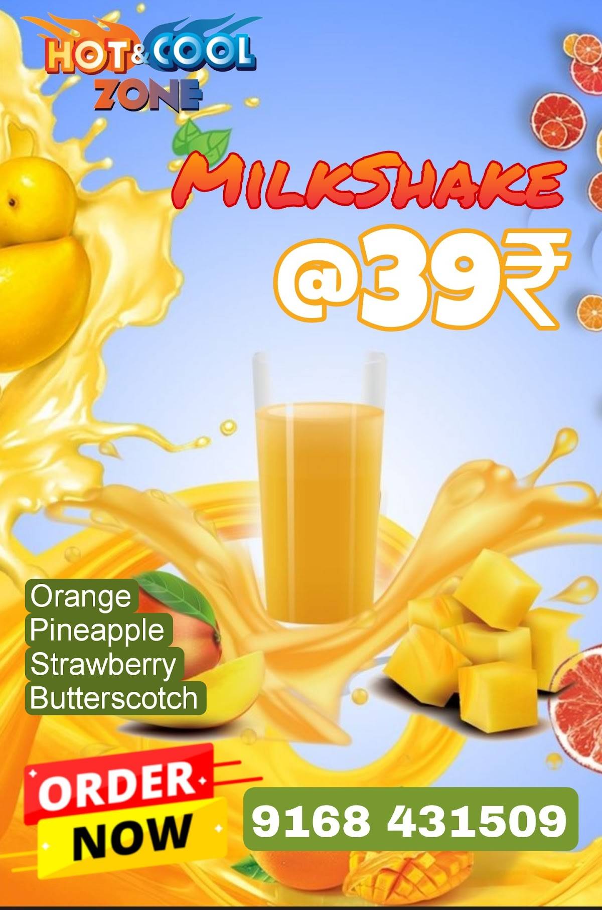 Menu at Hot & Cool Zone, Jintur