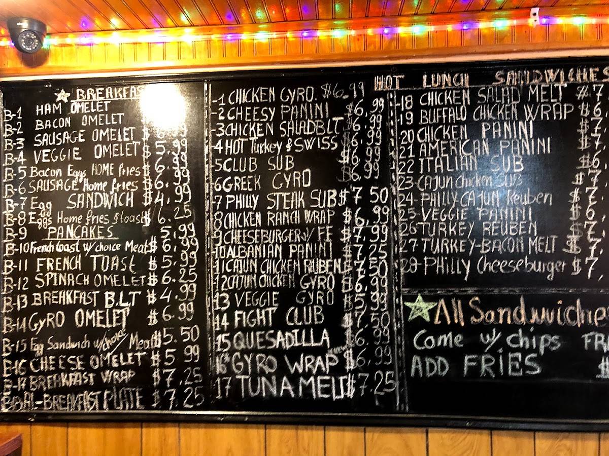 Menu at Cafe Illyria, Columbus
