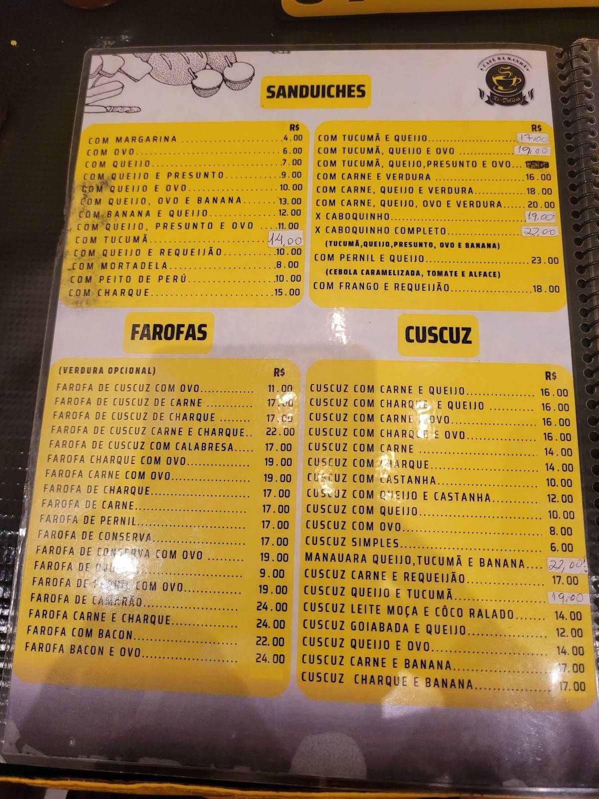 Menu em Café Ki Delícia, Manaus