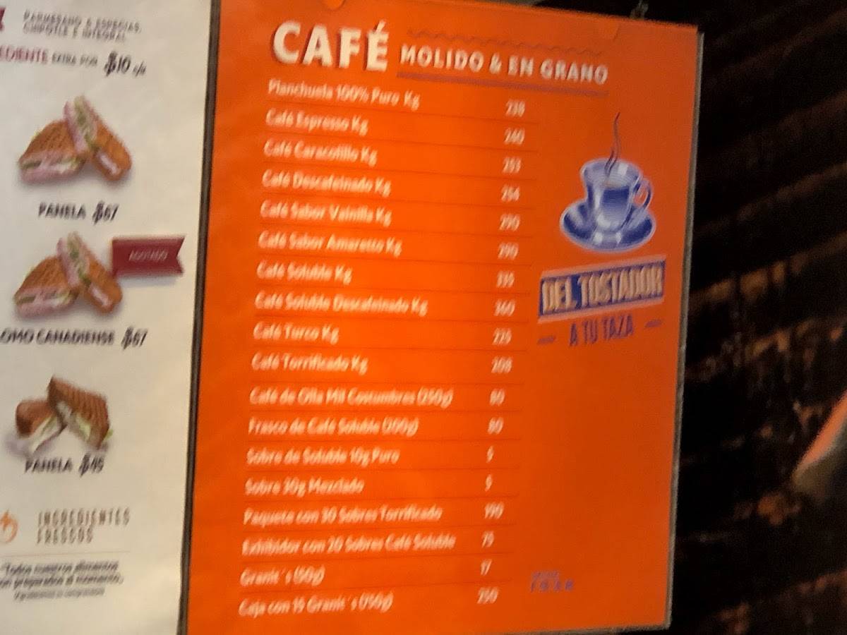 Carta de Café La Flor De Córdoba, Guadalajara, Av. de la Paz 2055