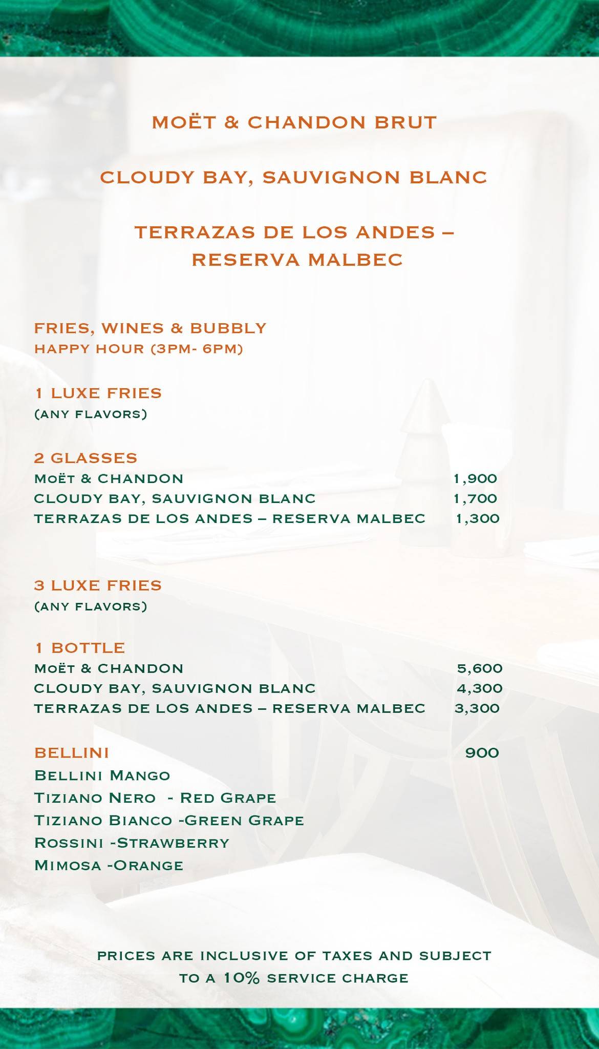Menu at Lusso cafe, Makati, Legaspi Street