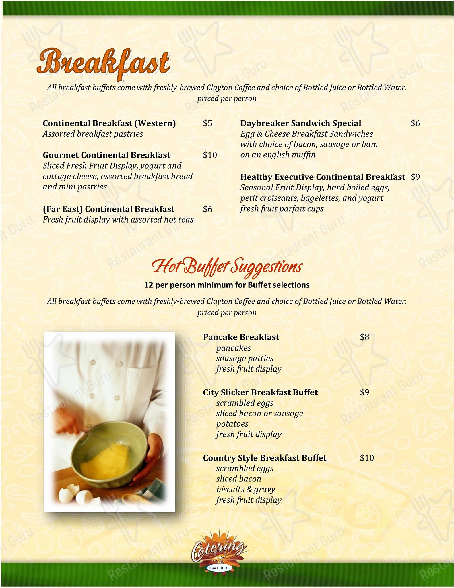 Carta de Merced College Cafeteria, Merced