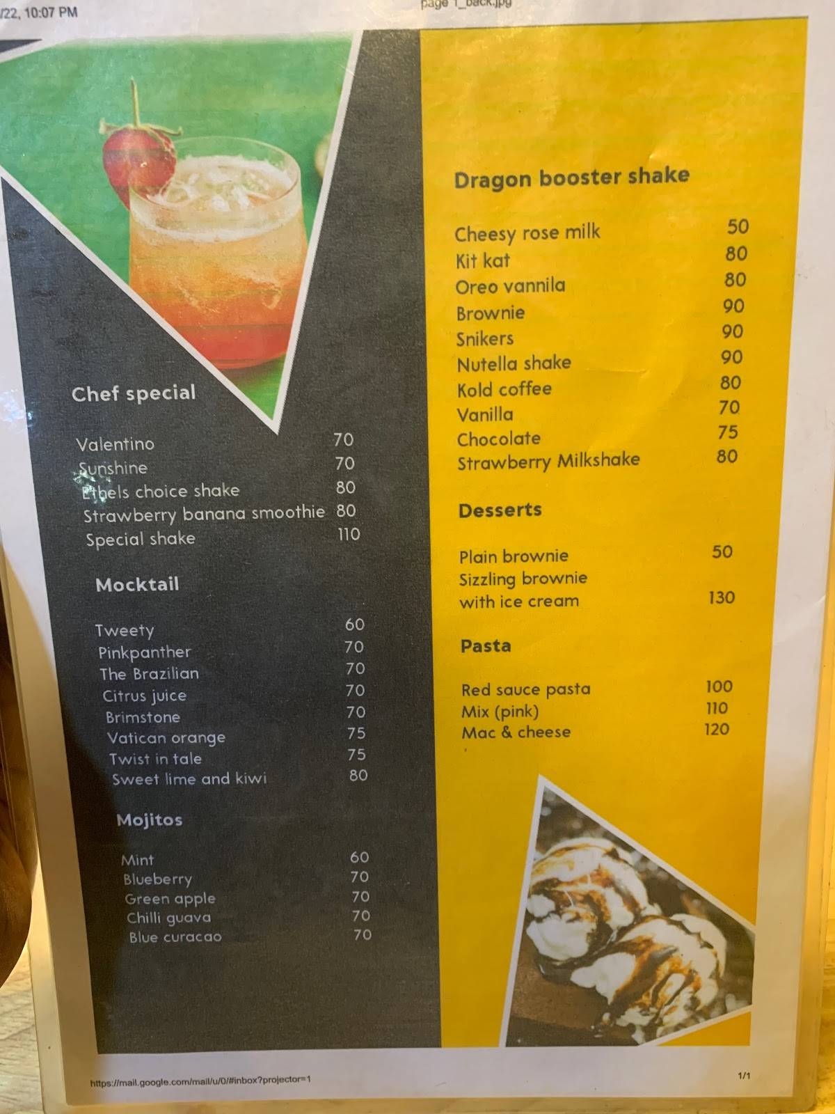 Menu at Perfect sip - Cafe, Chennai