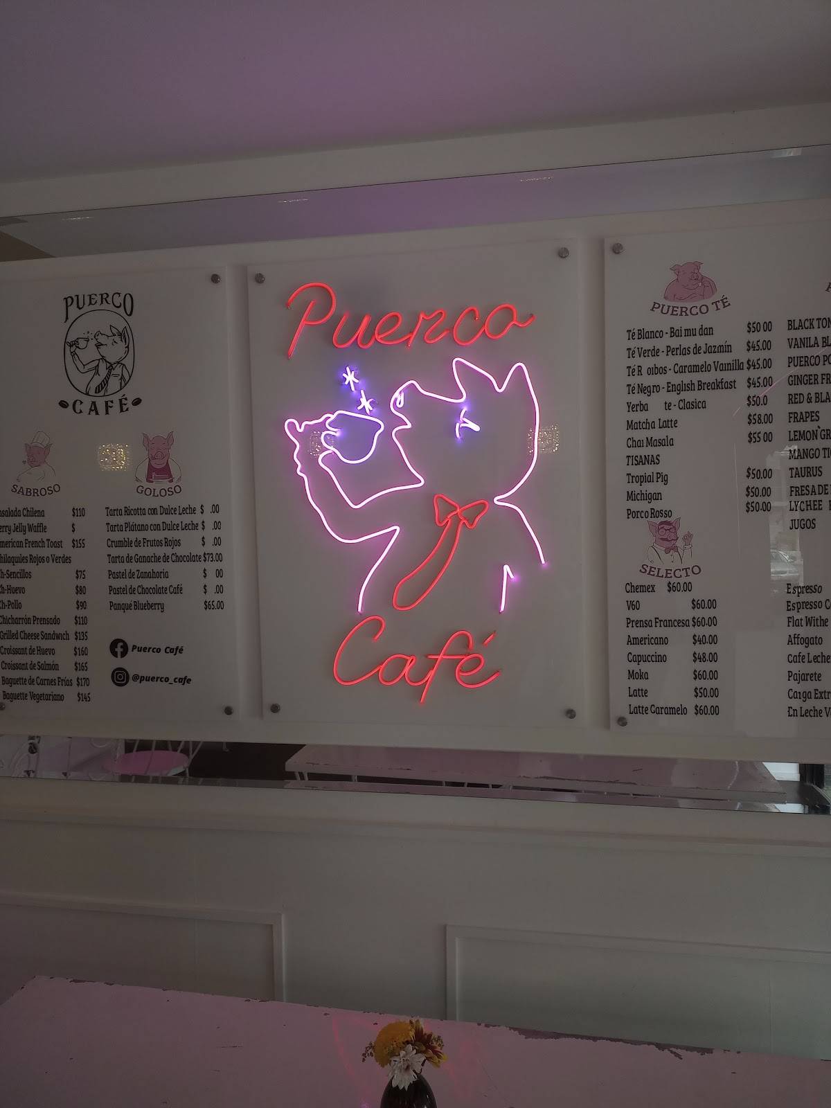 Carta de Puerco Café, Guadalajara