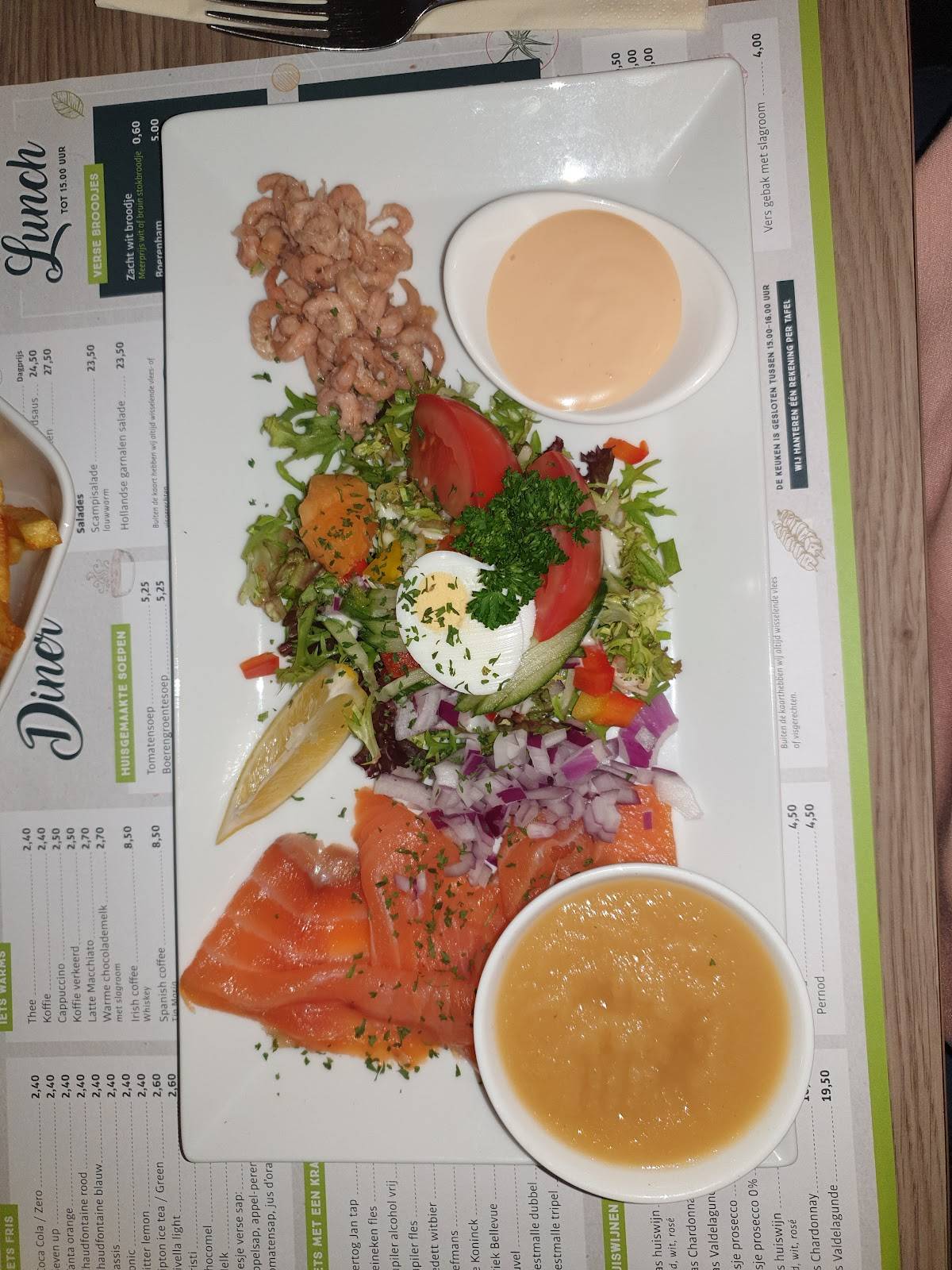 Menu at Café-Restaurant 't Anker, Yerseke