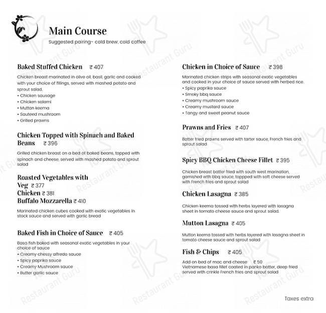 Menu at Roastery coffee house ! Kolkata, Kolkata